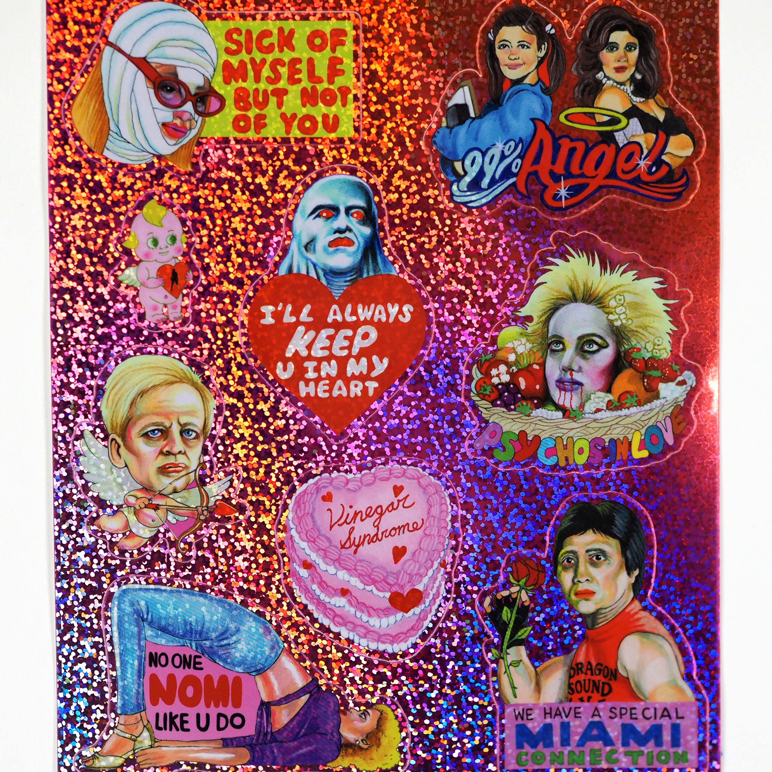 Valentine's Glitter Sticker Sheet – Vinegar Syndrome