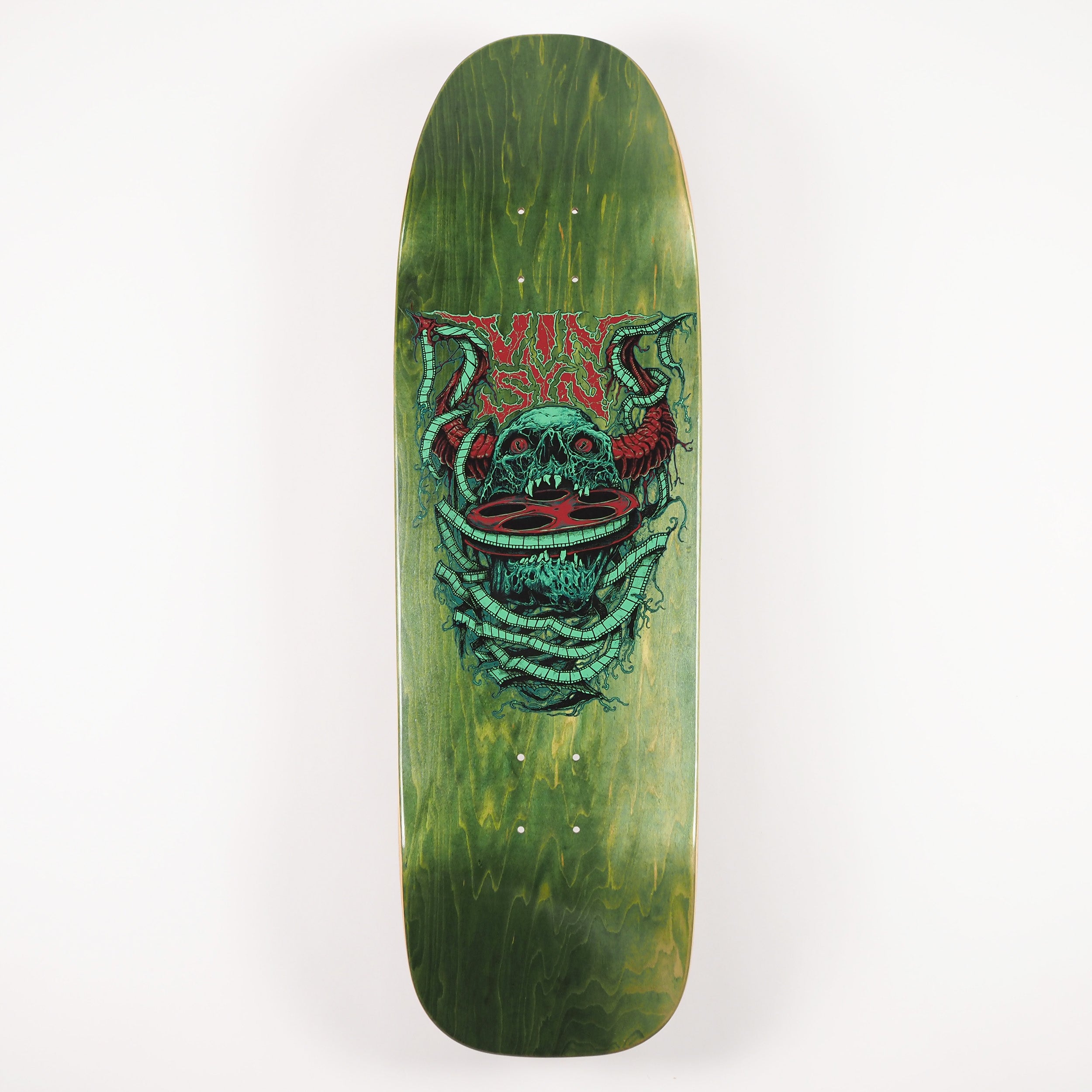 VinSyn Reel Skull - Skate Deck – Vinegar Syndrome