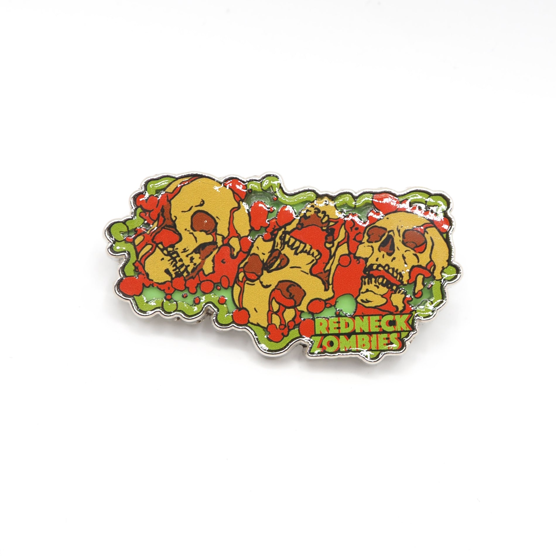 Redneck Zombies - Glow-in-the-Dark Liquid Filled Enamel Pin – Vinegar ...